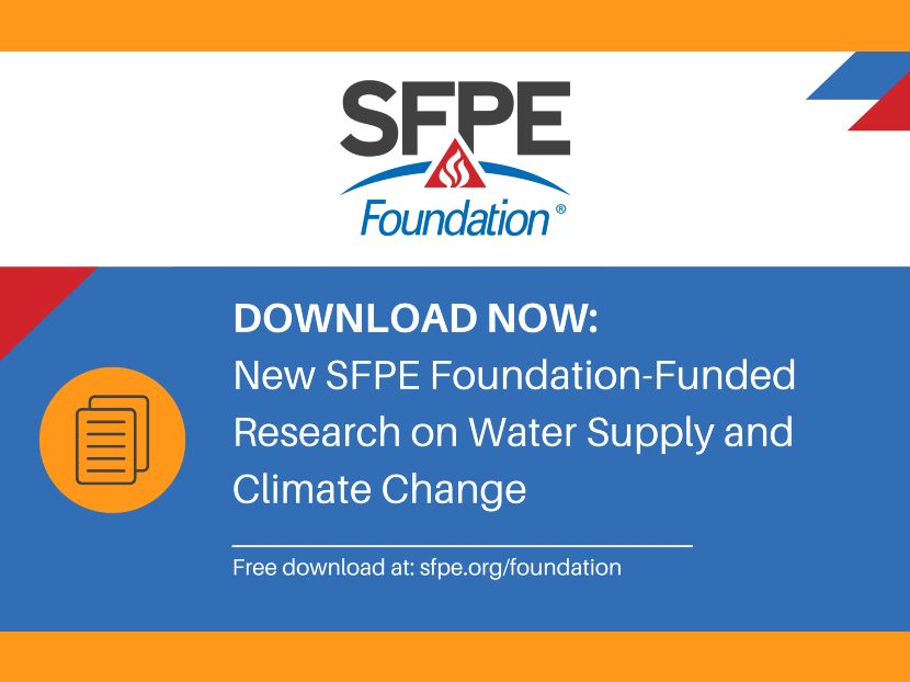 SFPE Foundation-Funded Research on Water Supply and Climate Change Now Available | phcppros